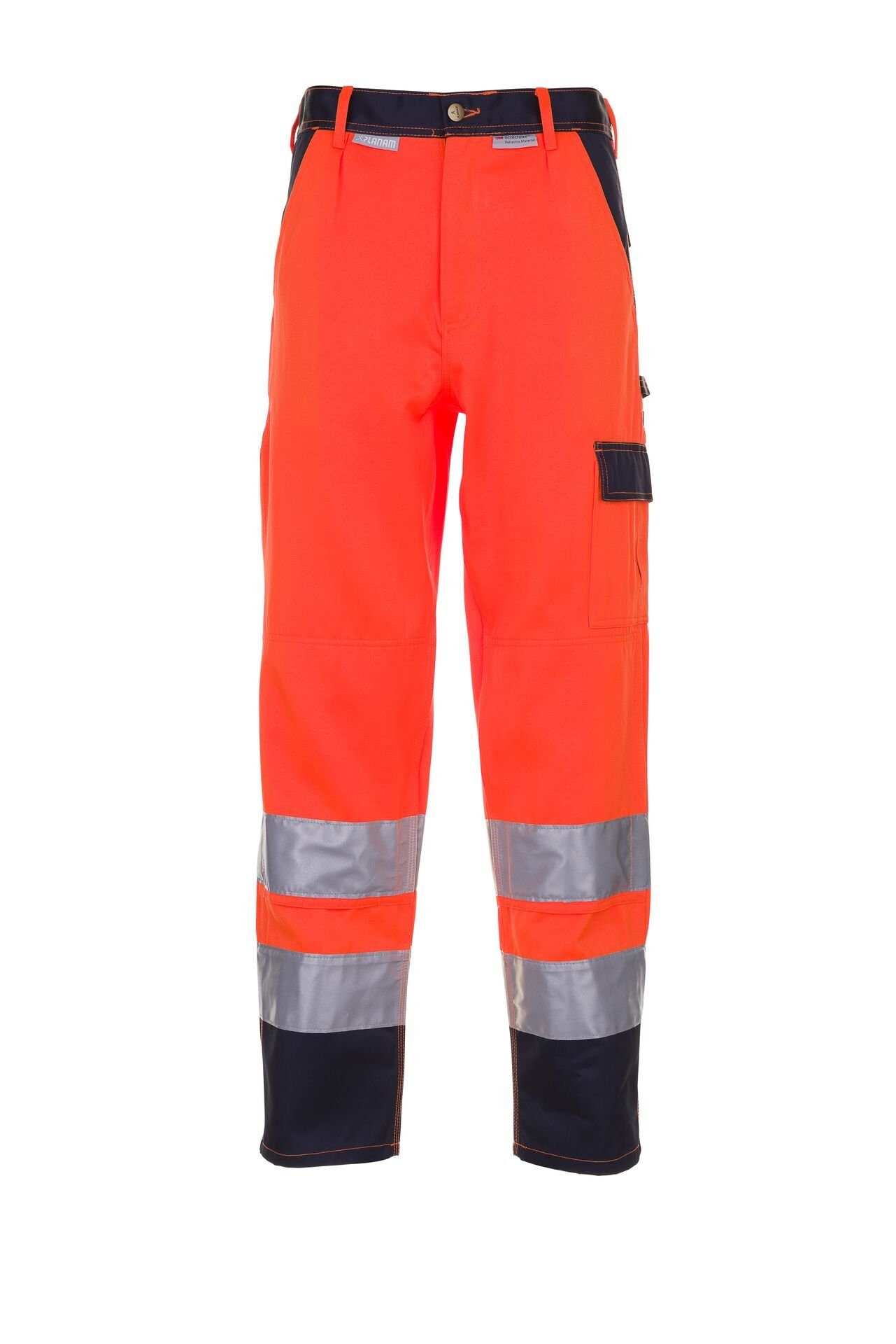 Planam Arbeitshose Bundhose Bundhose Warnschutz Orangemarine Größe