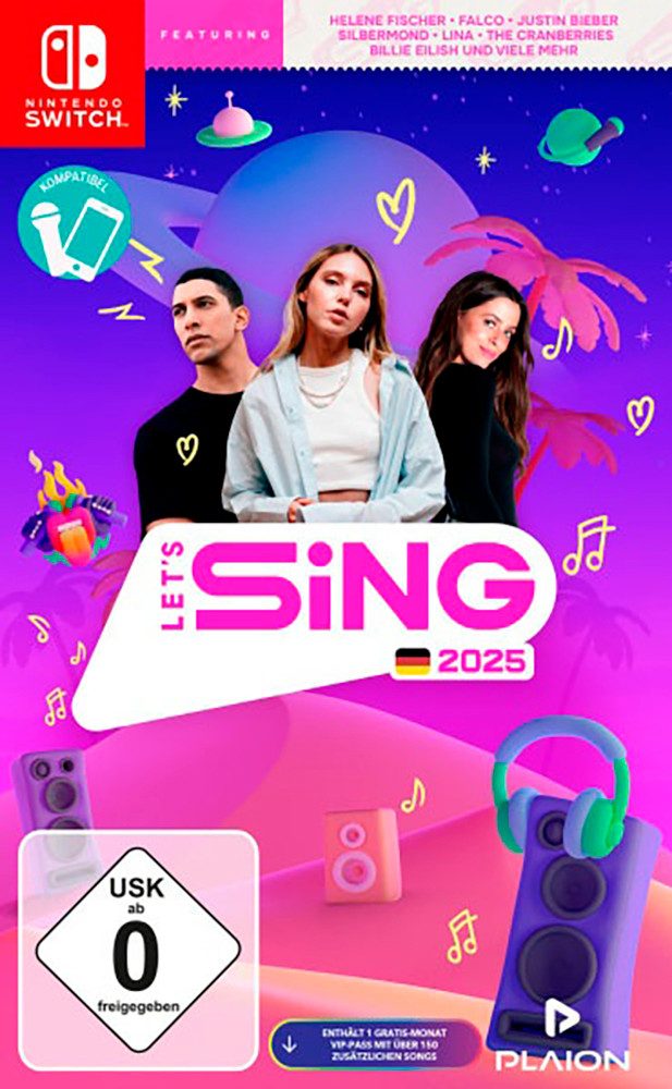 Let's Sing 2025 German Version Nintendo Switch, Bis zu 4 Spieler ...