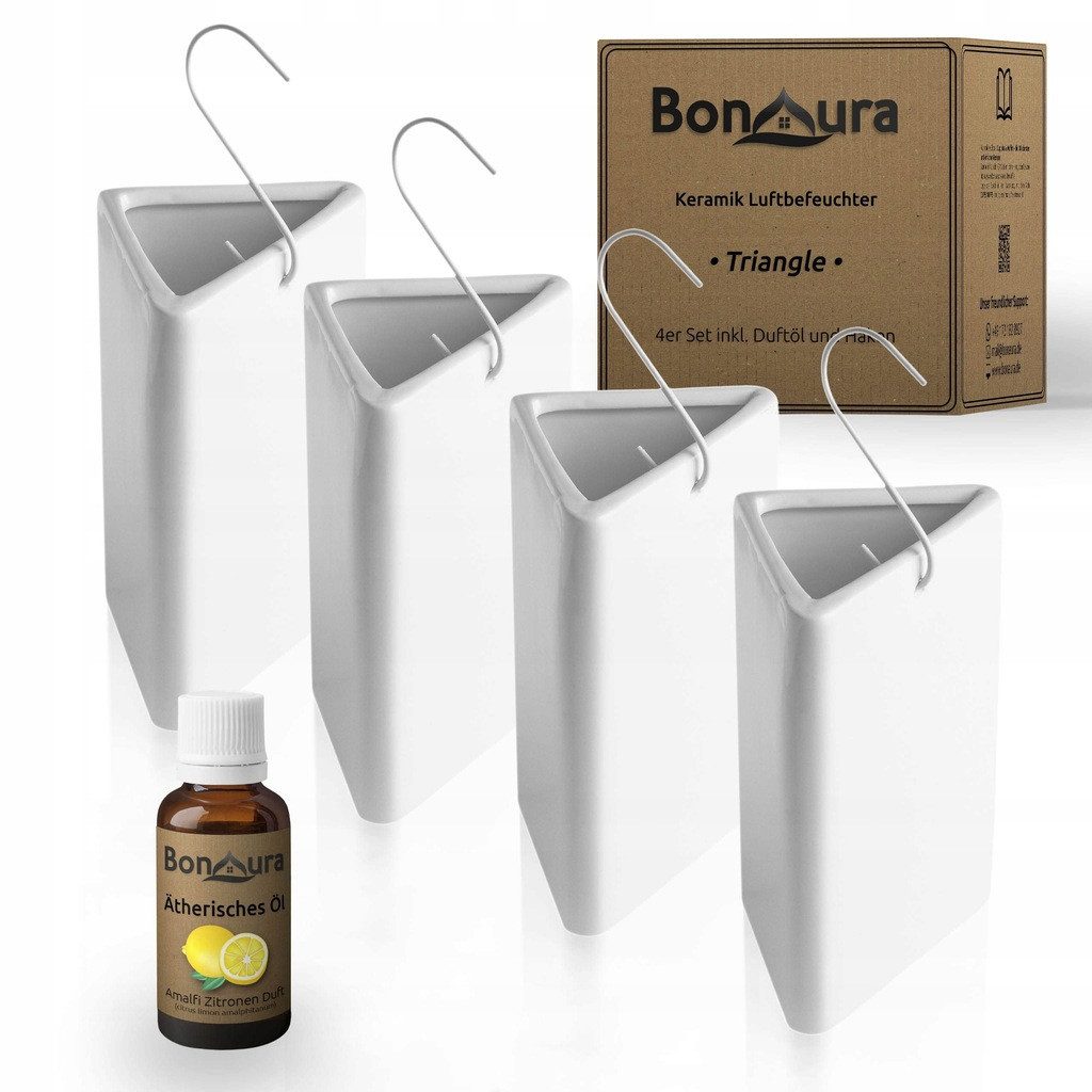 Bonaura Luftbefeuchter 4er Set Heizung Keramik Luftbefeuchter