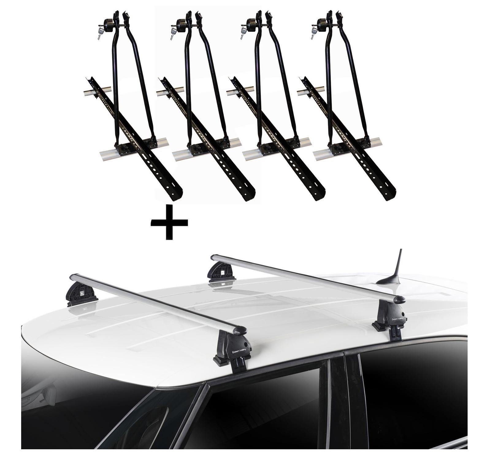 VDP Dachträger, 4x VDP Fahrradträger Dachfahrradträger + Dachträger VDP EVO ALU kompatibel mit ...