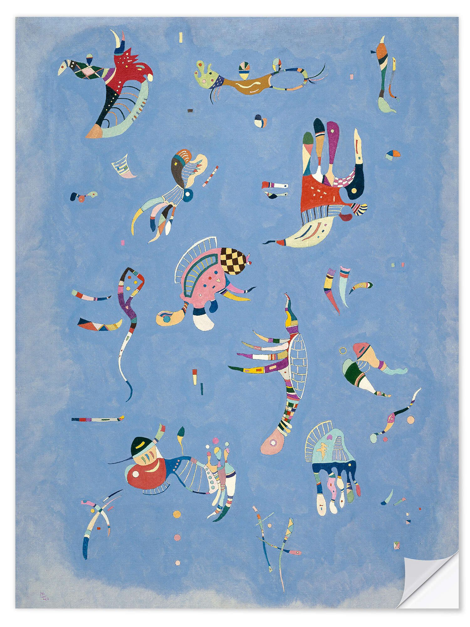 Posterlounge Wandfolie Wassily Kandinsky Himmelsblau Malerei