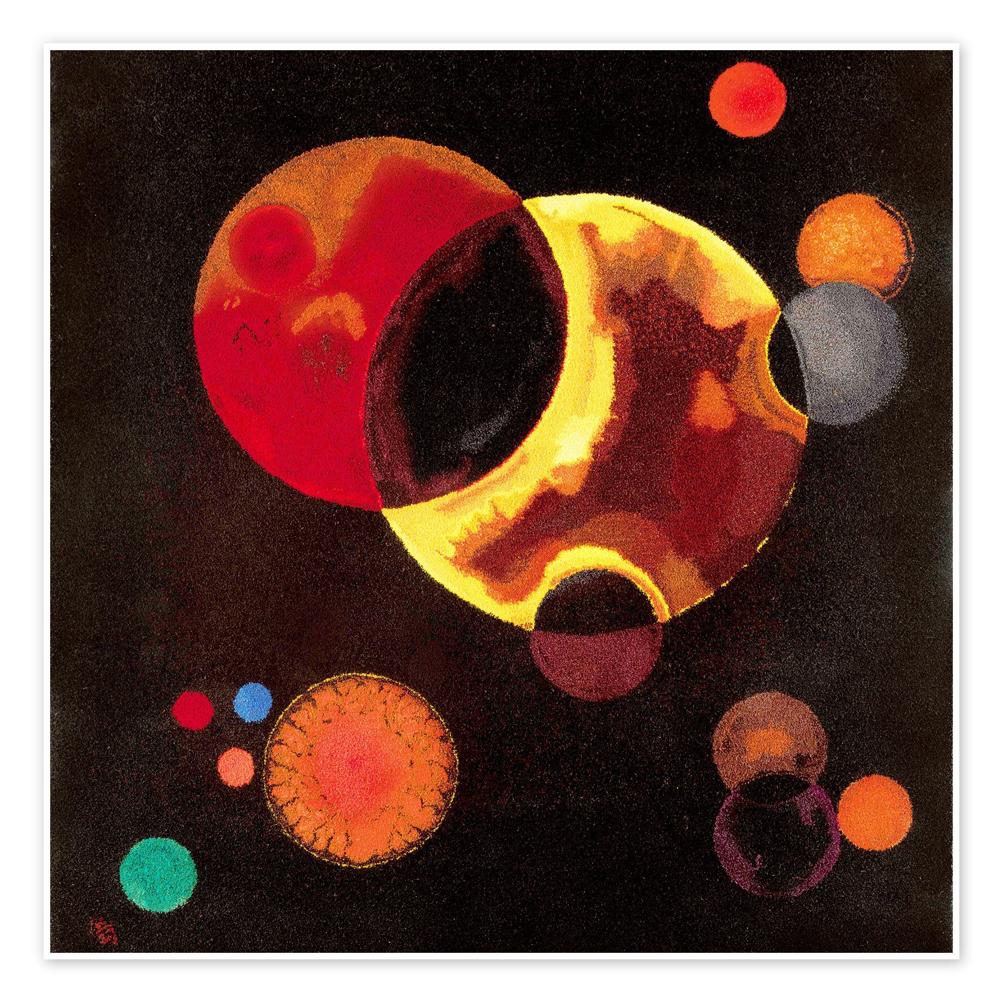 Posterlounge Poster Wassily Kandinsky Schwere Kreise Malerei