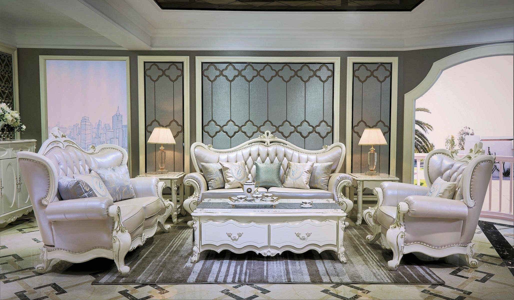 JVmoebel Wohnzimmer-Set, Klassische Couchgarnitur Sofa Sitz 3+2+1 Sofas Couchen Komplett