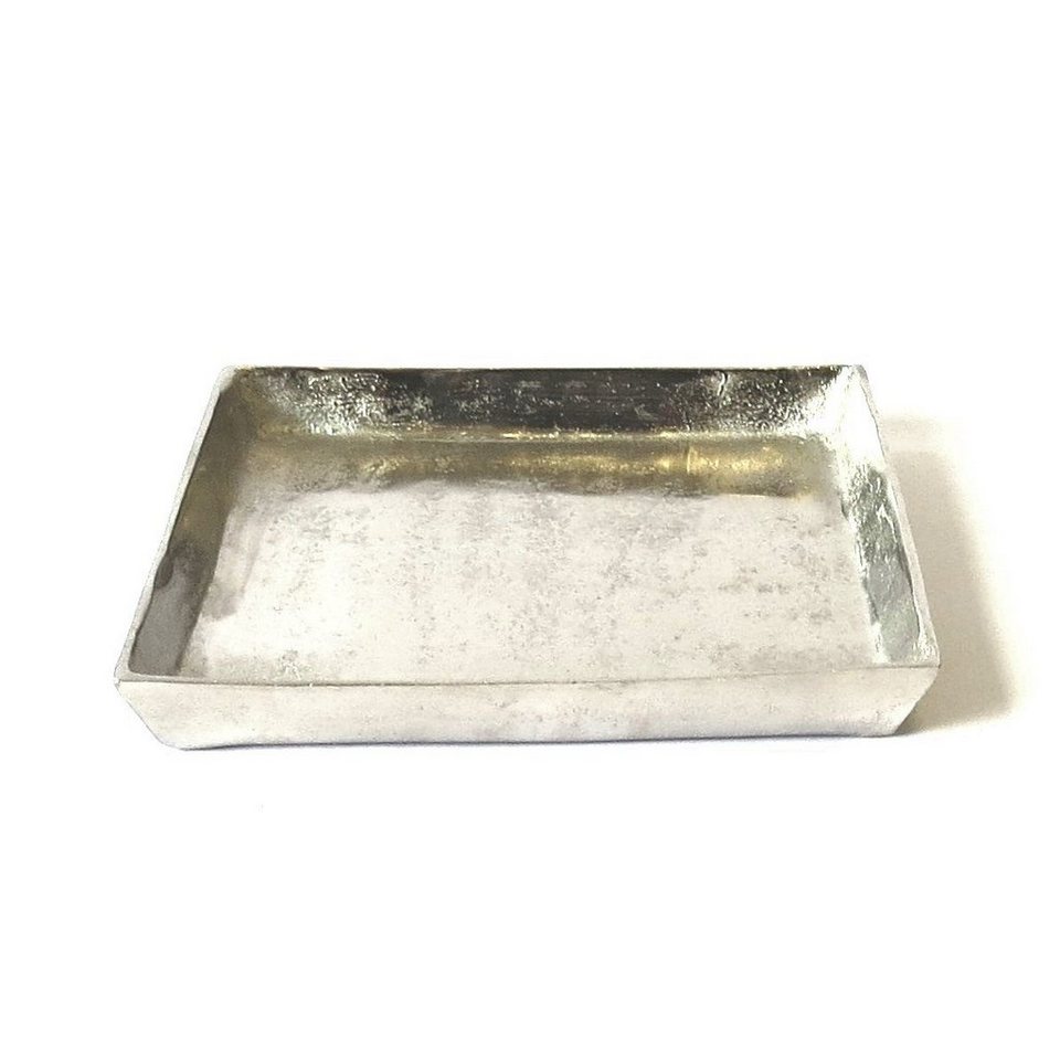 Colmore Dekotablett Schale Tablett Platte Kerzen Deko Silber