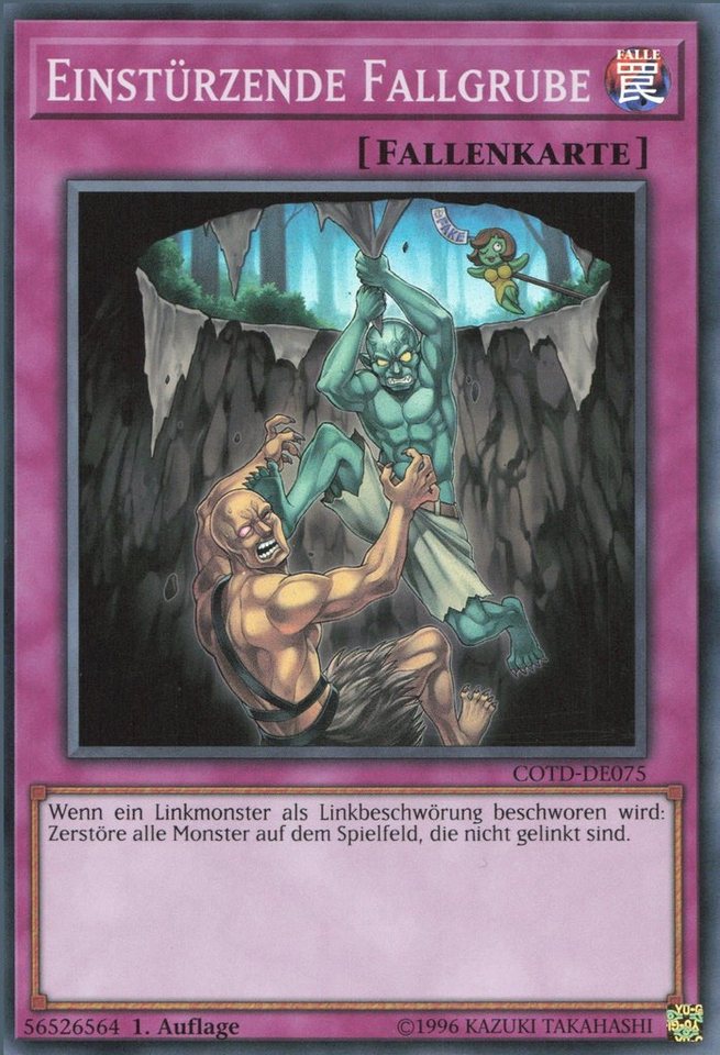 Recollectibles Sammelkarte Yugioh Karte Einstürzende Fallgrube Deutsch