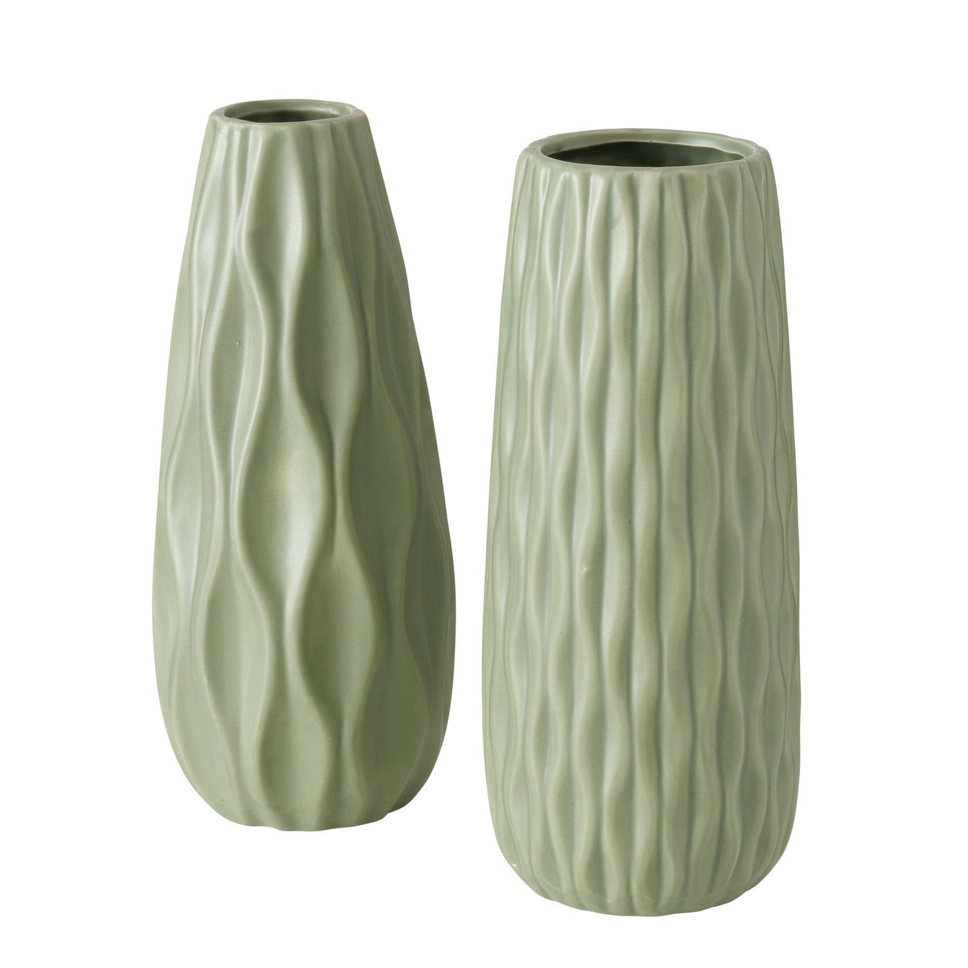 Boltze Gruppe Gmbh Tischvase Boltze Luana Grün 2er Set Design