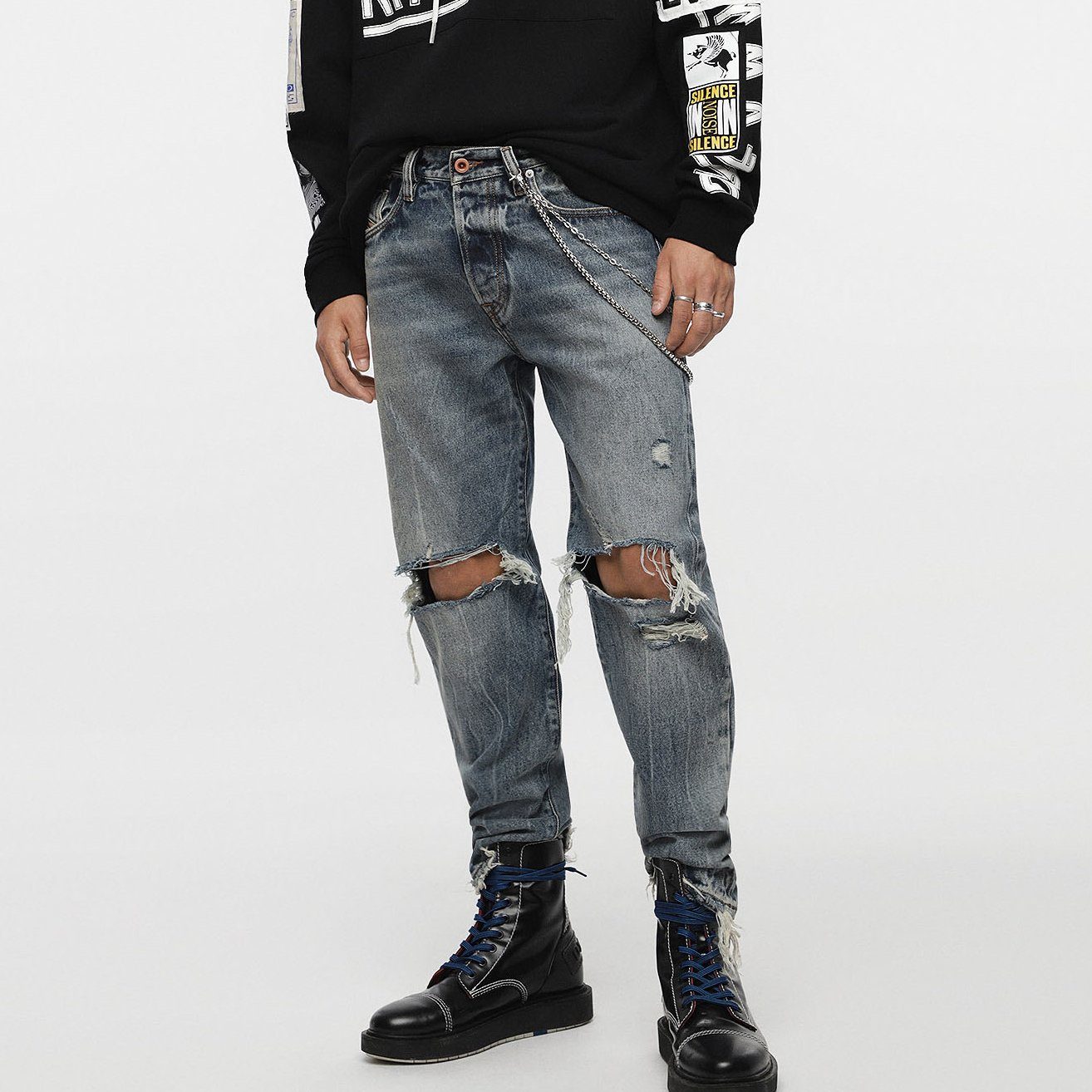 Diesel Ankle-Jeans Cropped Destroyed Mharky 084ZS | OTTO