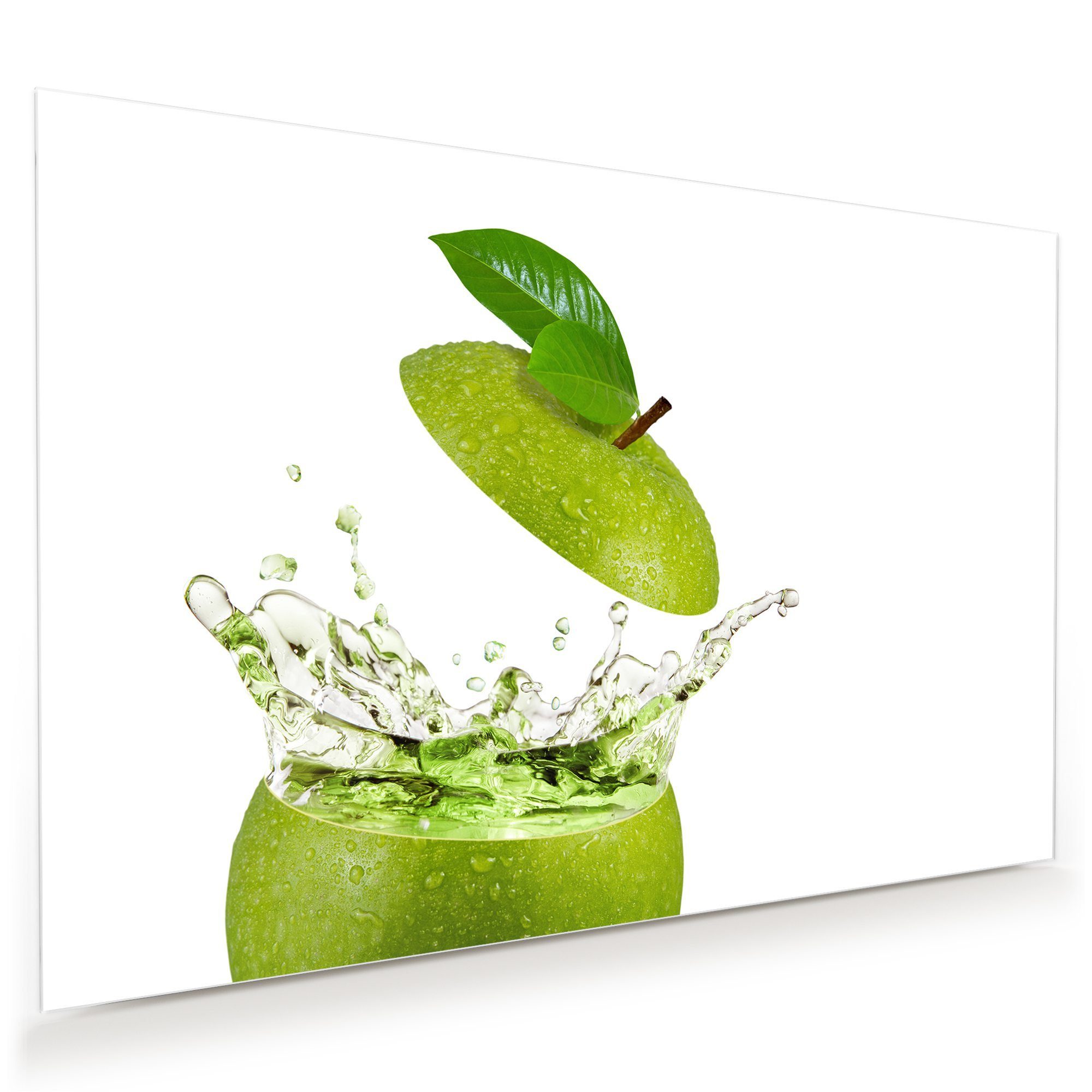 Primedeco Glasbild Wandbild Wasser In Apfel Mit Aufhängung Früchte