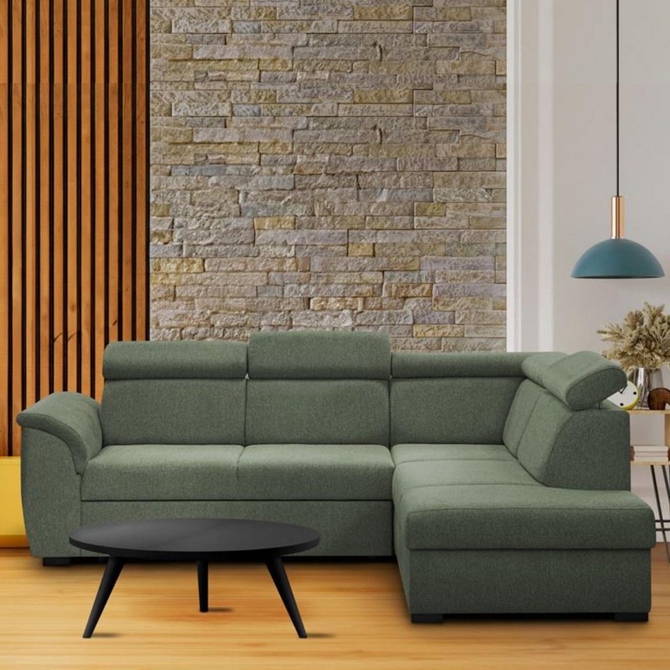 Beautysofa Ecksofa Madera Mit Schlaffunktion Bettkasten Verstellbare