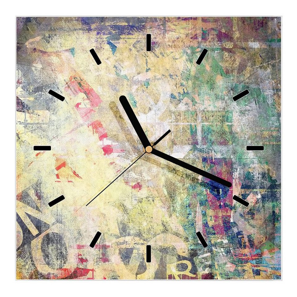 Primedeco Wanduhr Glasuhr Wanduhr Wandkunst Größe 30 X 30 Cm Mit Motiv