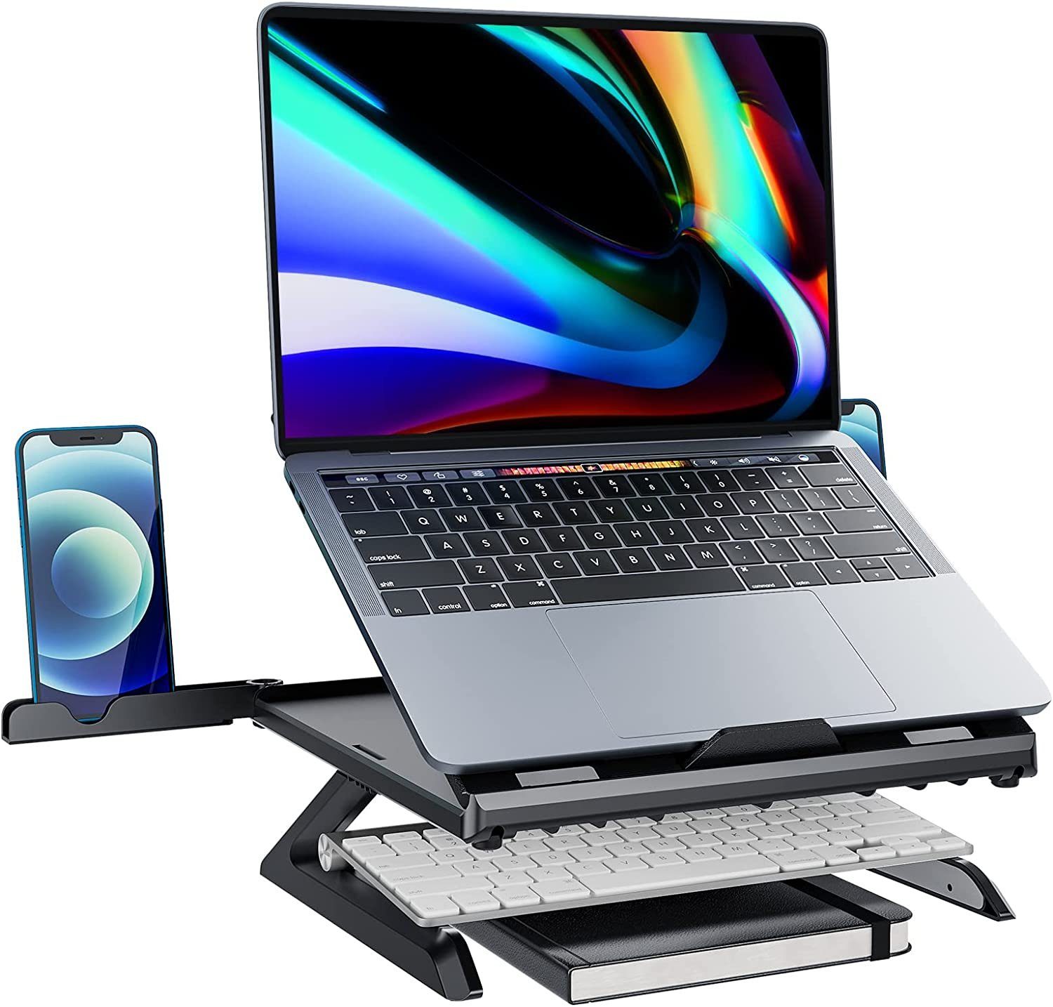 Nettlife 4 in1 Tragbar Höhenverstellbar Faltbar Laptop-Ständer, (Lock ...
