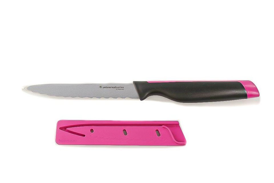 Tupperware Allzweckmesser Universalmesser Pink Wellenschliff SpÜltuch