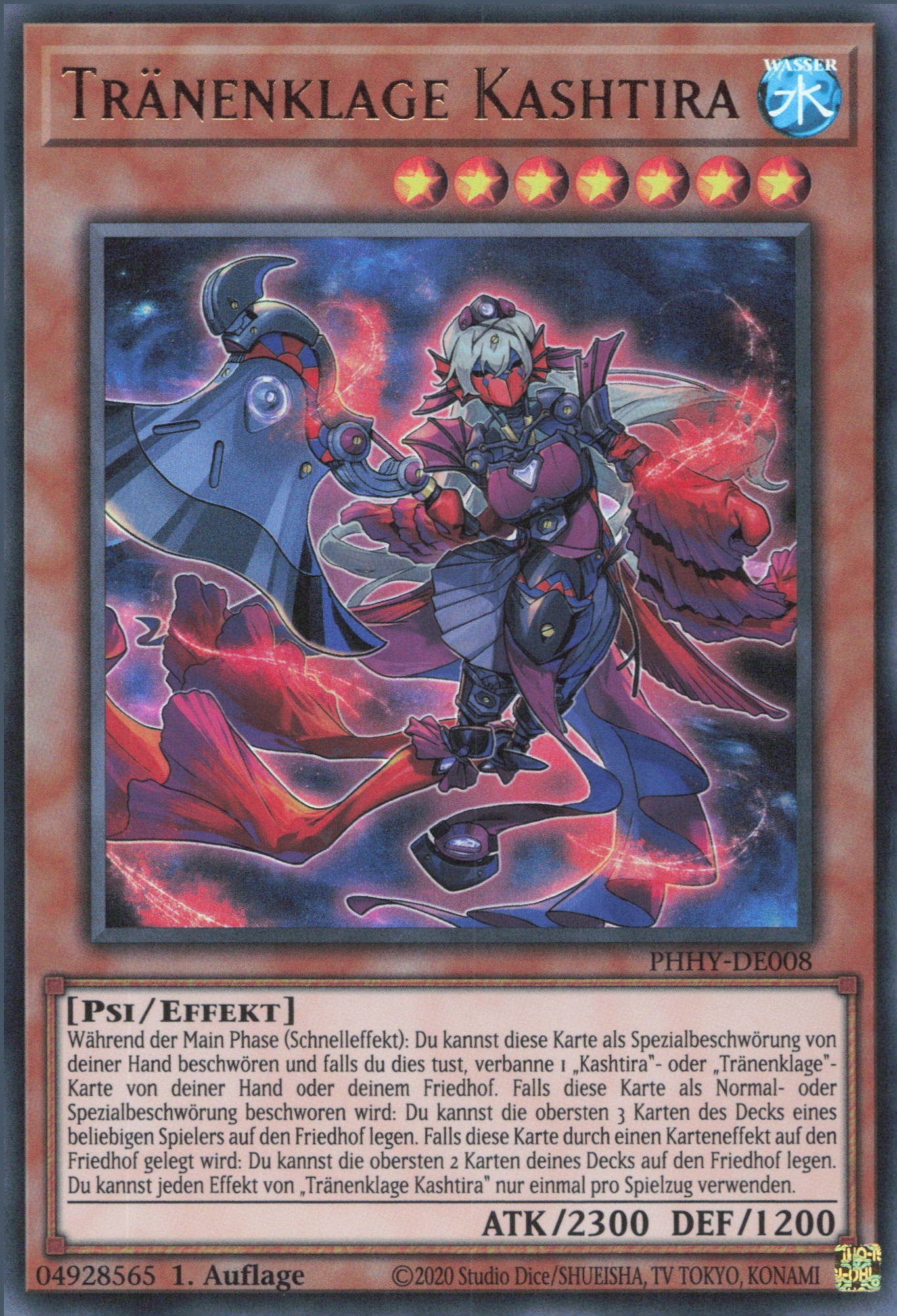 ReCollectibles Sammelkarte YuGiOh Tränenklage Kashtira, Yu-Gi-Oh! PHHY-DE008 Ultra Rare