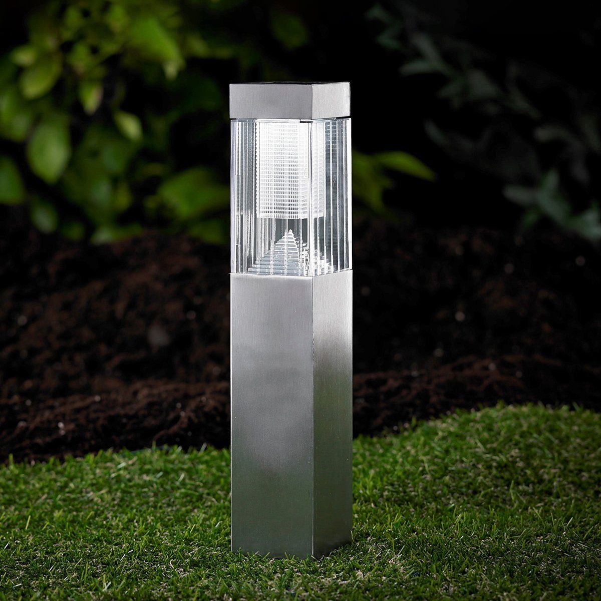 Melitec Led Solarleuchte So27 Led Fest Integriert Edelstahl Matt