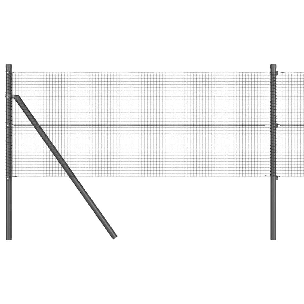 vidaXL Gartenzaun Ground Fix Geschweißter Drahtzaun 25 x 0,8 m (B x H ...