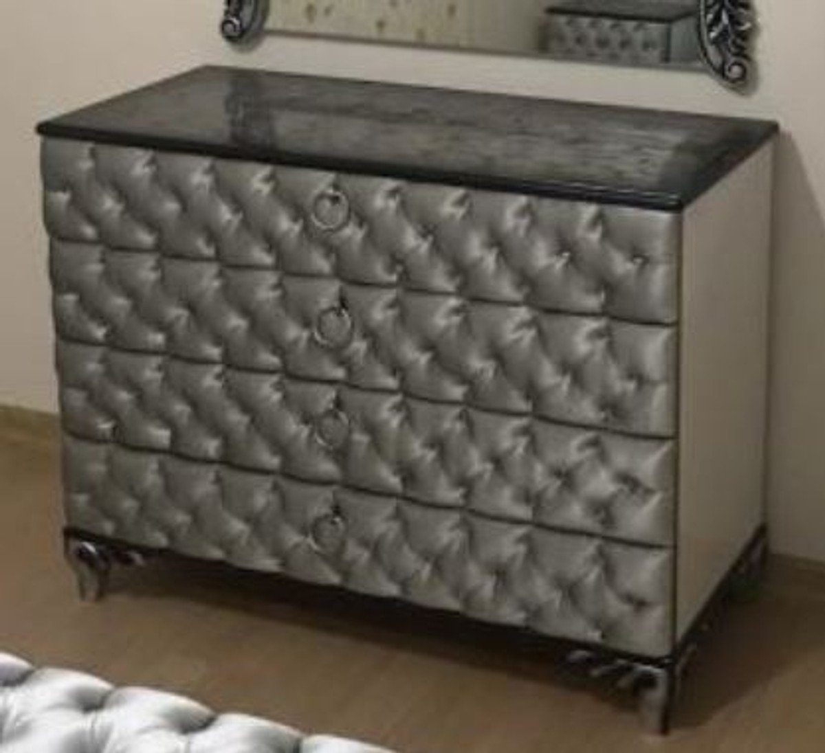 Casa Padrino Kommode Casa Padrino Barock Kommode Silber 100 X 45 X H