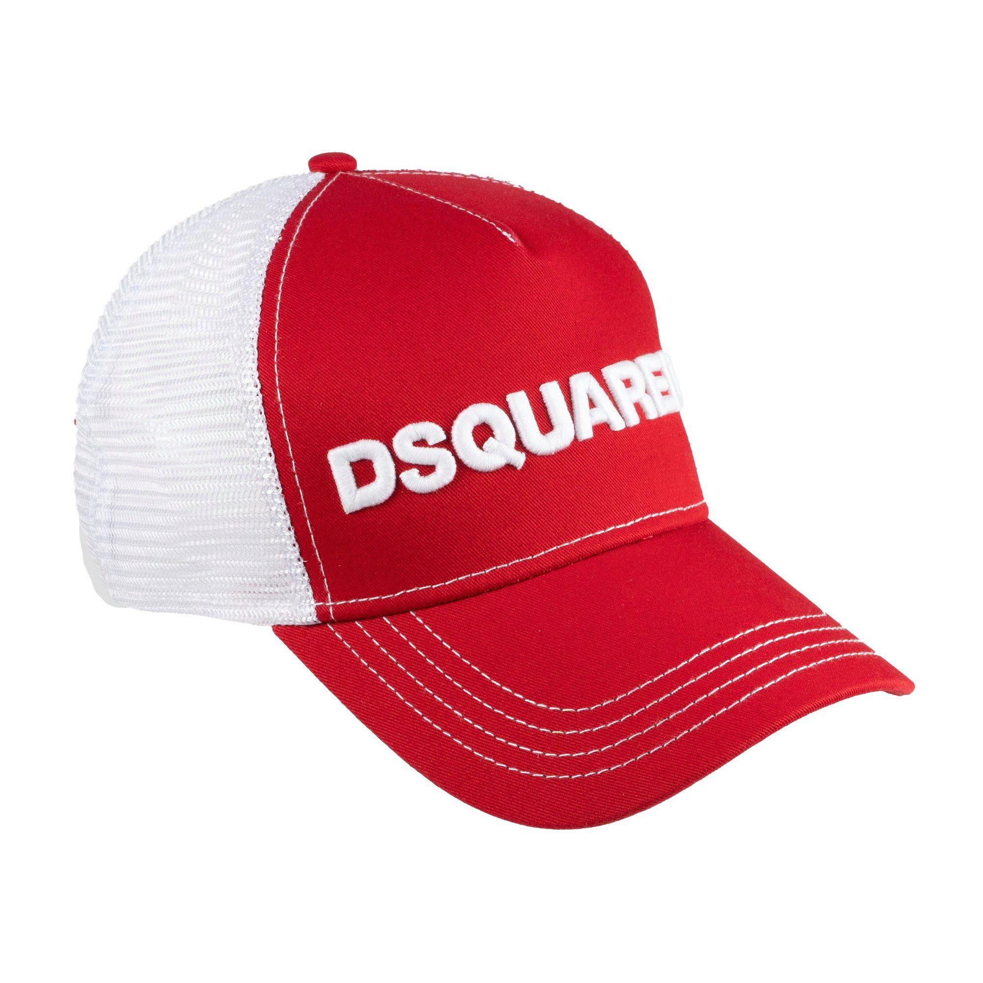 Dsquared2 Baseball Cap Rot-Weiss