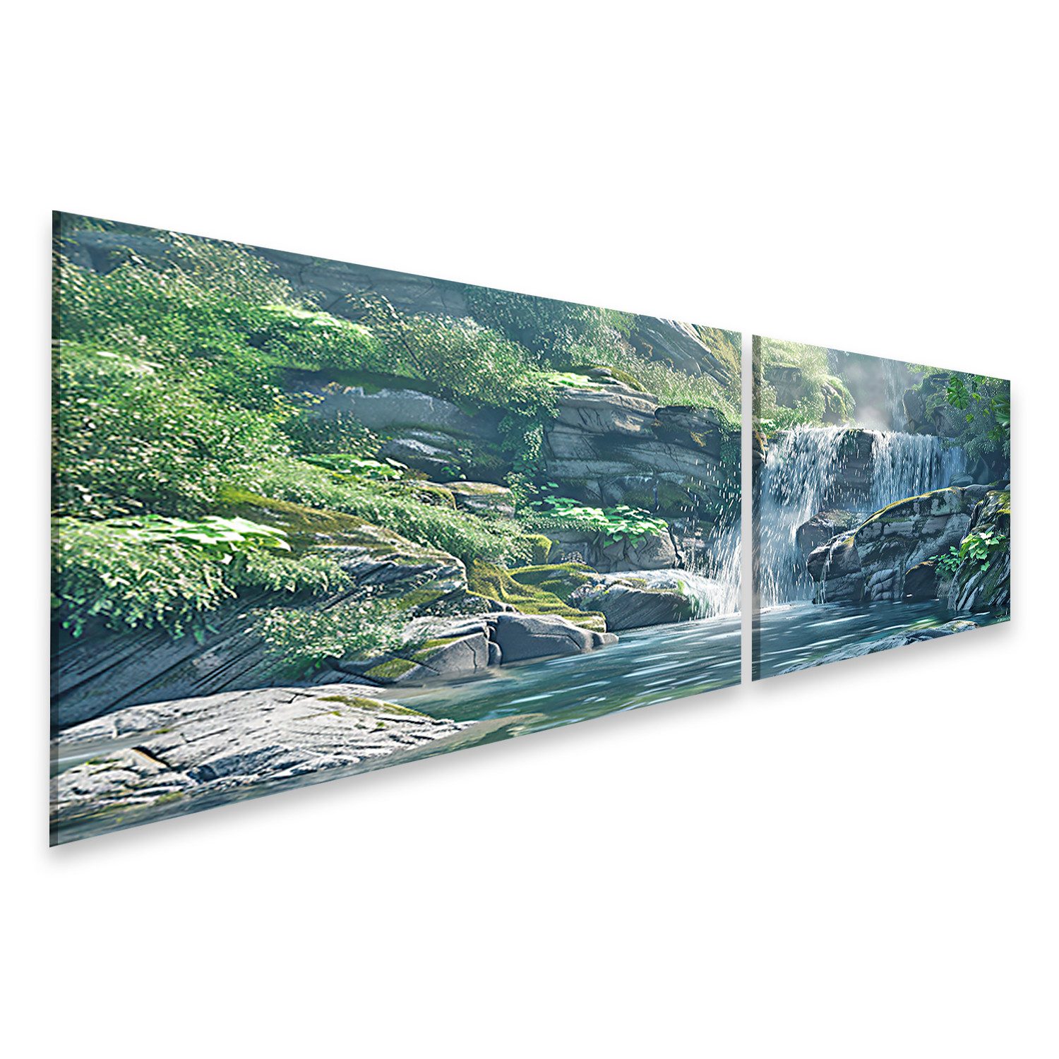 islandburner Leinwandbild Schöne majestätische Wasserfall-Naturattraktion im Nationalpark D