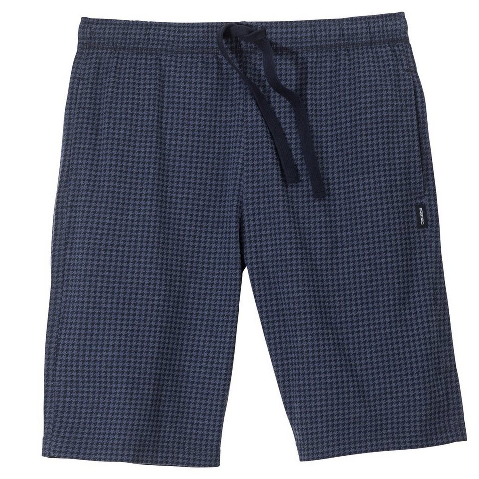 Ceceba Bermudas Große Größen Herren Bermuda Navy Hahnentrittmuster