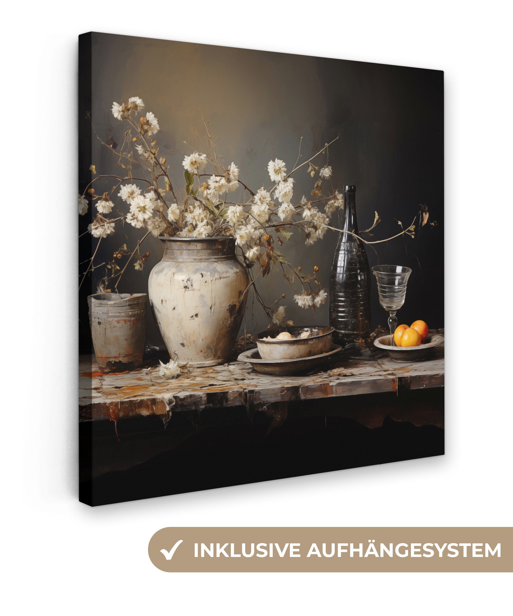 Onemillioncanvasses® Leinwandbild Stilleben Blumen Blumenstrauß