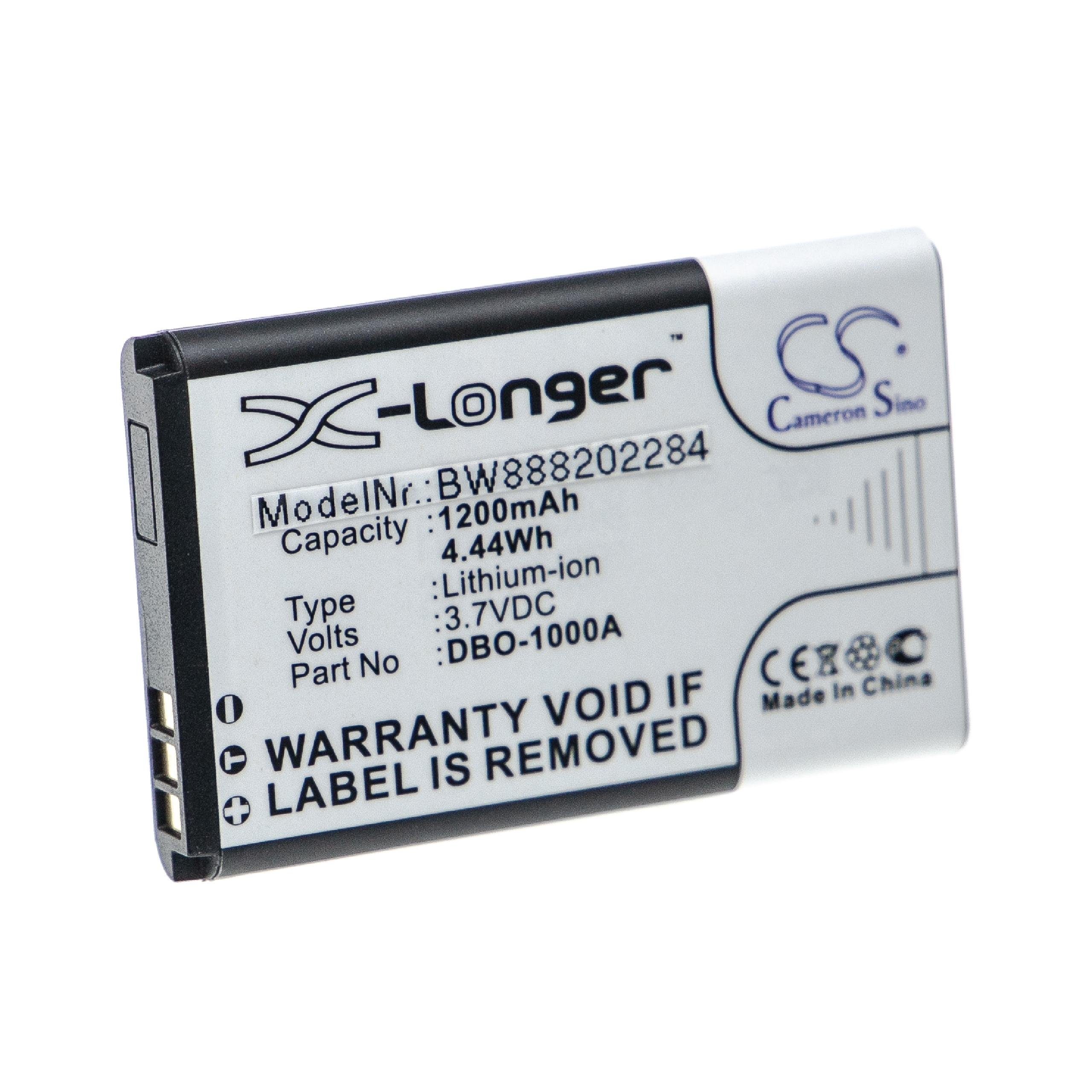 vhbw Ersatz für Doro DBO-1000A für Smartphone-Akku Li-Ion 1200 mAh (3,7 V)