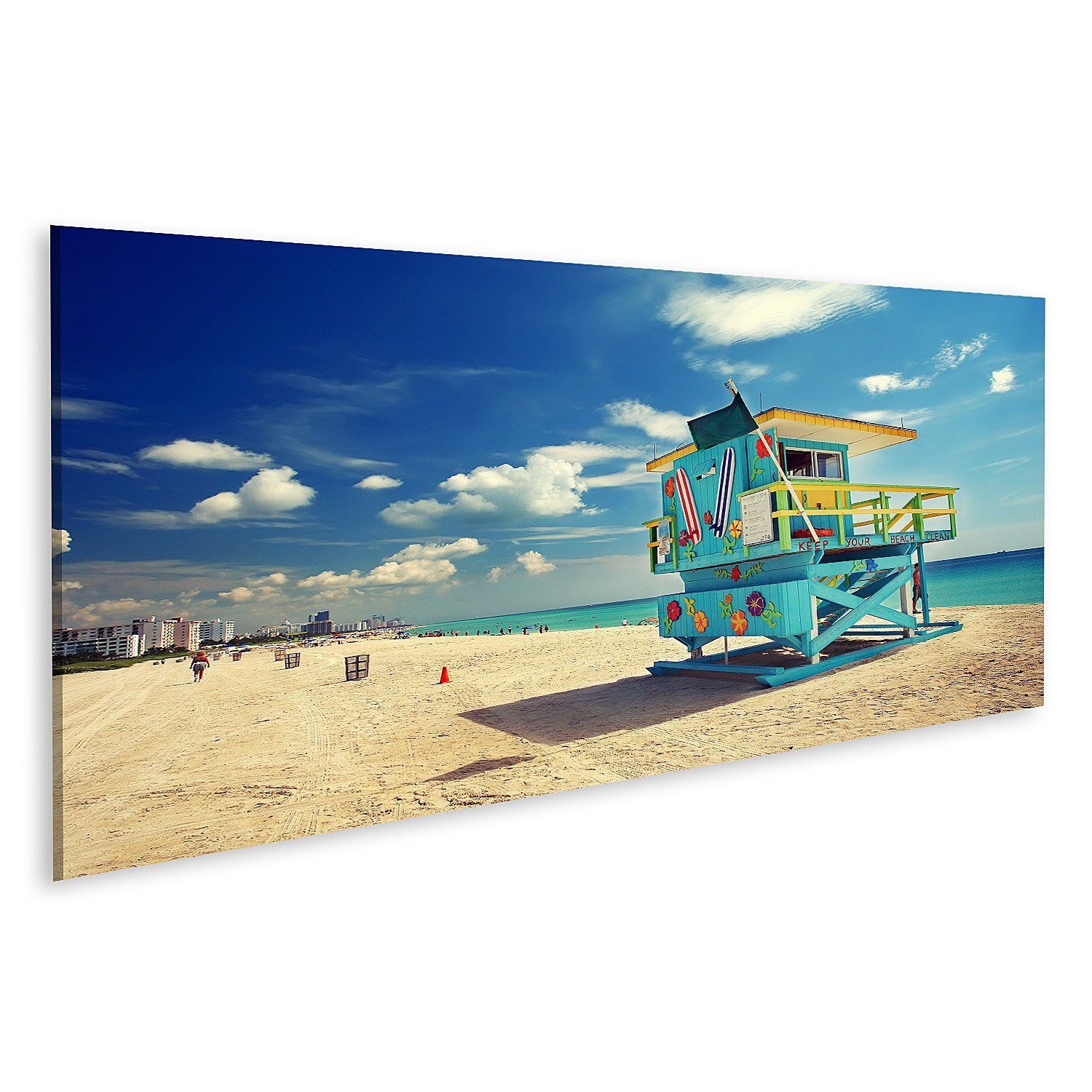 islandburner Leinwandbild Bild auf Leinwand South Beach In Miami Florida Wandbild Leinwandbild