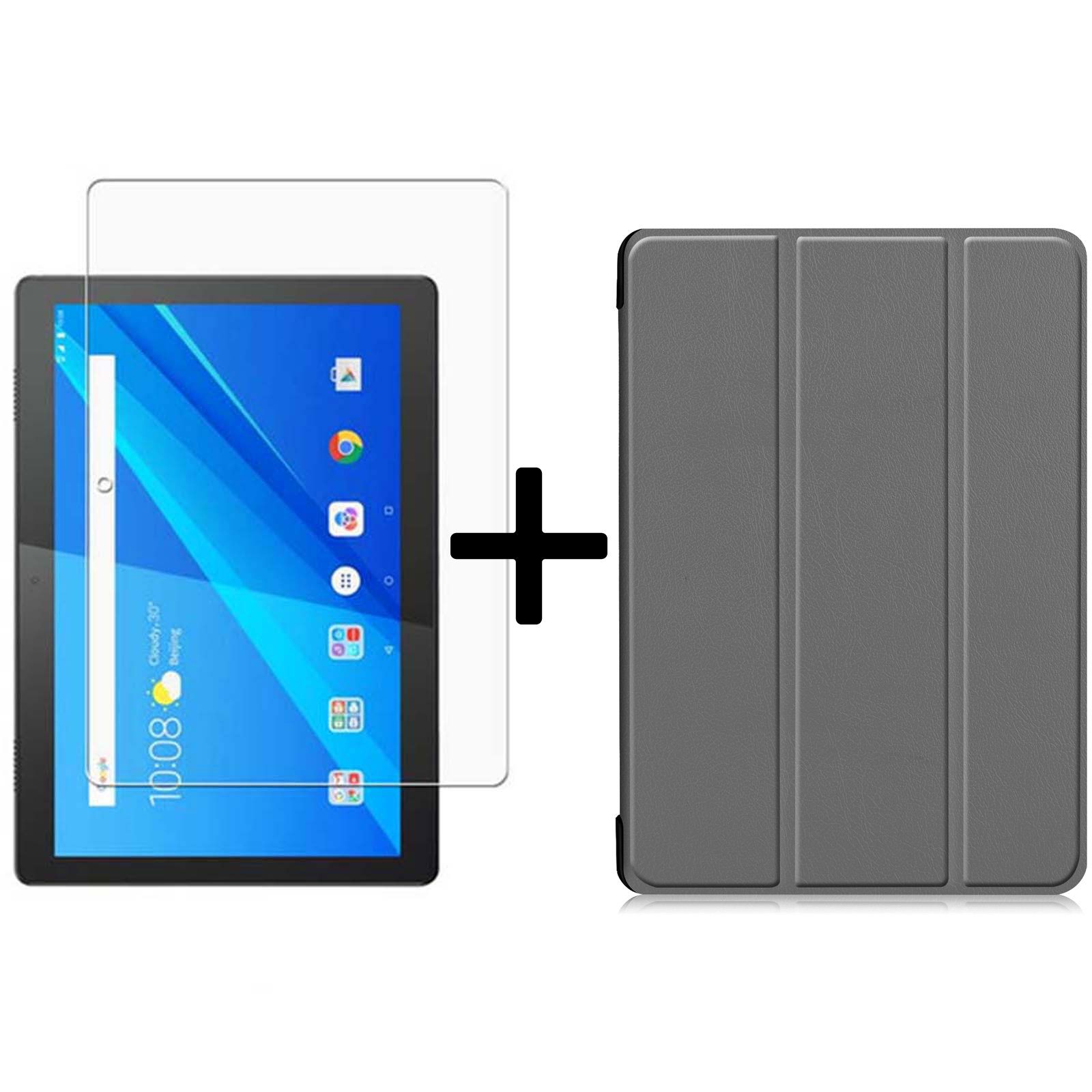 Lobwerk Tablet Hülle 2in1 Set Hülle Folie Für Lenovo Tab M10 2018