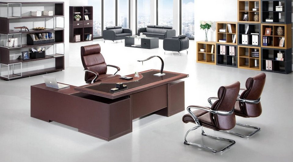 Jvmoebel Eckschreibtisch Exclusiver Schreibtisch Designer Tisch