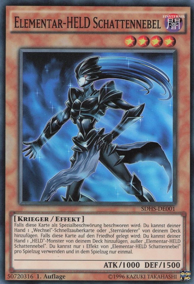Recollectibles Sammelkarte Yugioh Karte Elementar Held Schattennebel