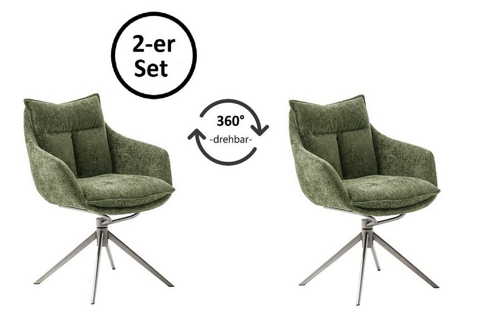 Freiraum Küchenstuhl Parker 2 Er Set 2 Er Set In Olive Polyester