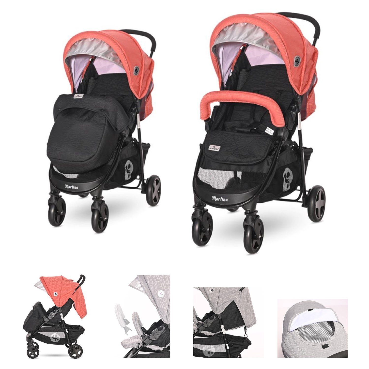 Lorelli Kinder-Buggy Kinderwagen Buggy Martina, Fußabdeckung ...