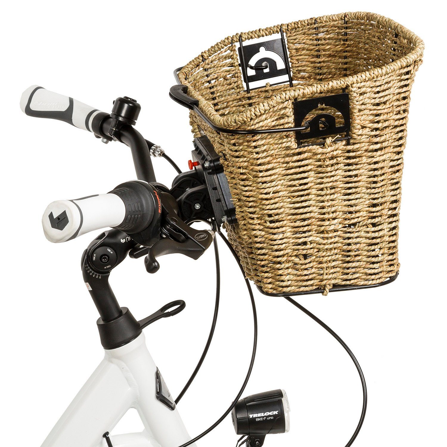 M-Wave Einkaufsshopper Ocean F, 12 l, Fahrradkorb vorne Seegras ...