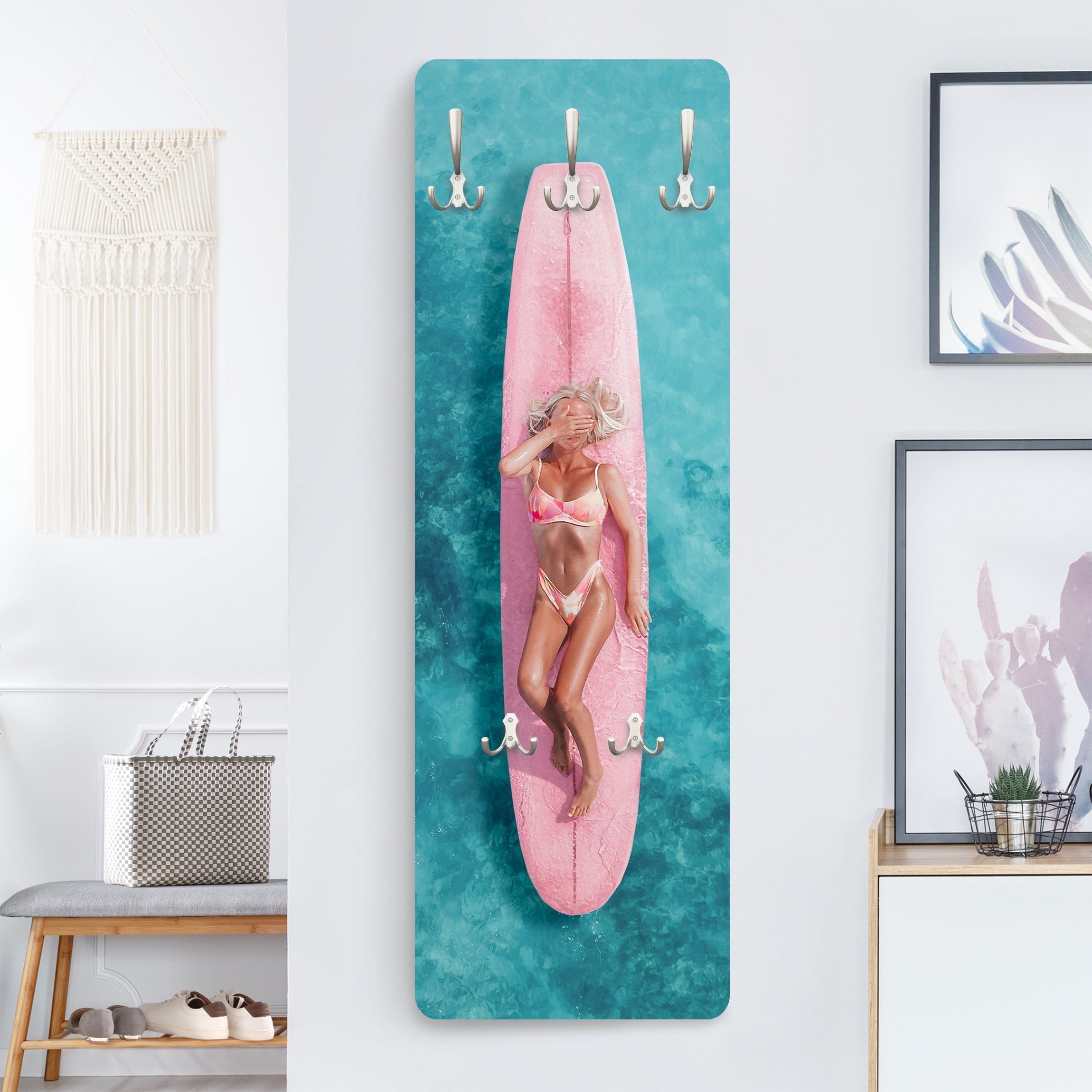 Bilderdepot24 Garderobenpaneel Türkis Natur Sport Strand Meer