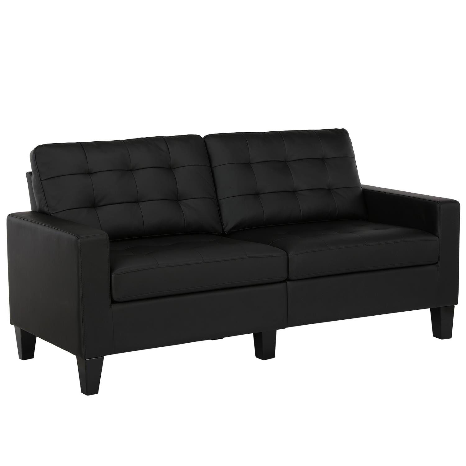 Loft24 Sofa Emily 3 Sitzer Couch Bezug In Lederoptik Gesteppt Länge