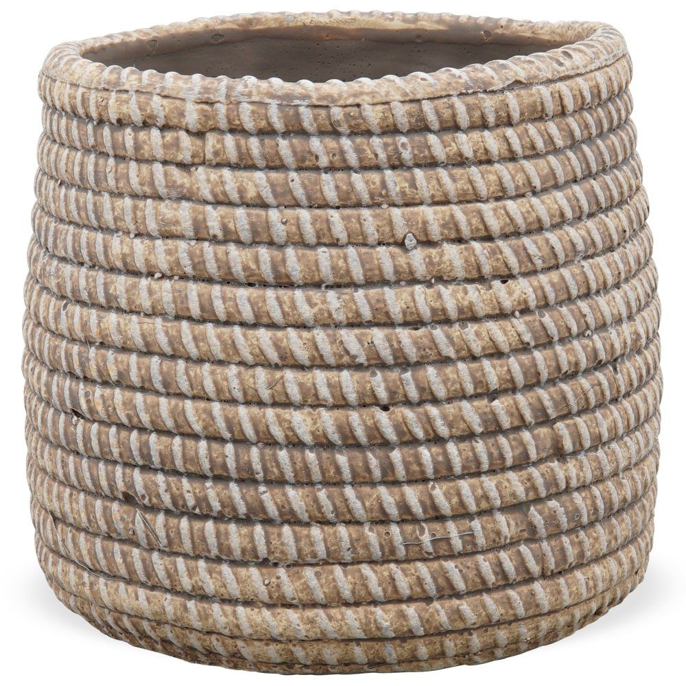 Matches21 Home And Hobby Blumentopf Pflanztopf Zement Blumentopf Beige