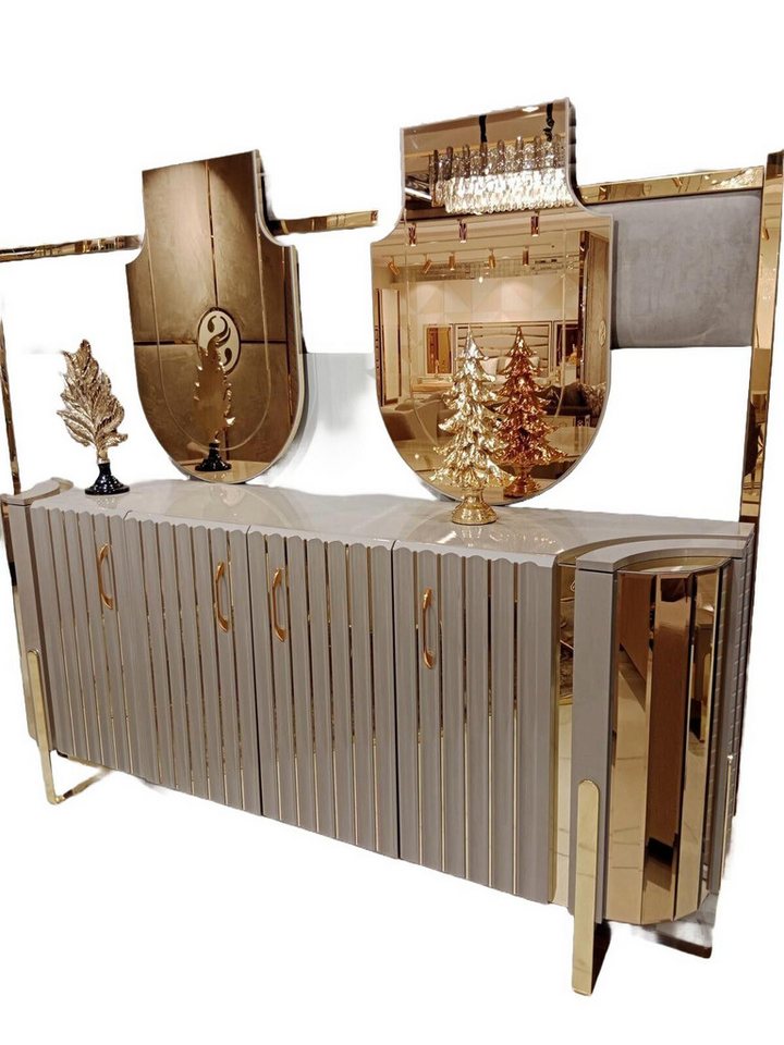 JVmoebel Anrichte Kommode mit 2x Spiegel Holz Möbel Anrichte Luxus ... JVmoebel Anrichte Kommode mit 2x Spiegel Holz Möbel Anrichte Luxus ...