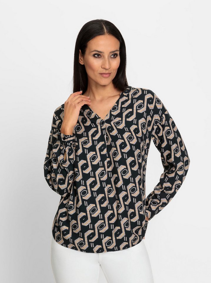 Heine Klassische Bluse Druckbluse Angenehm Weich Und Fließend