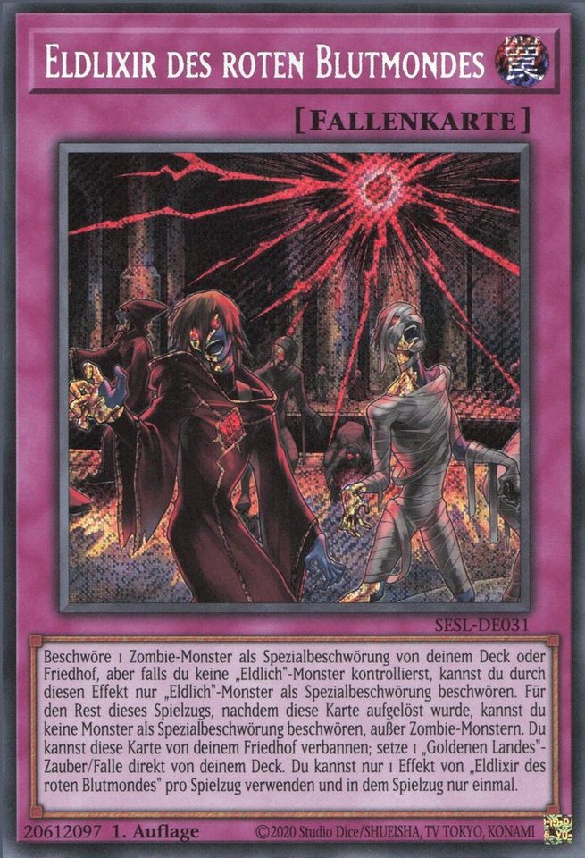 Recollectibles Sammelkarte Yugioh Karte Eldlixir Des Roten Blutmondes