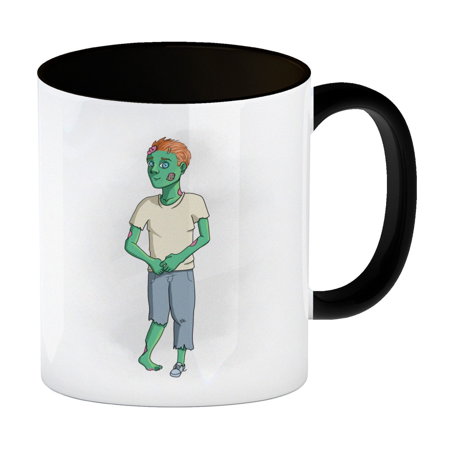 Speecheese Tasse Kaffeetasse Mit Süßem Zombie Und Spruch Too Cute To
