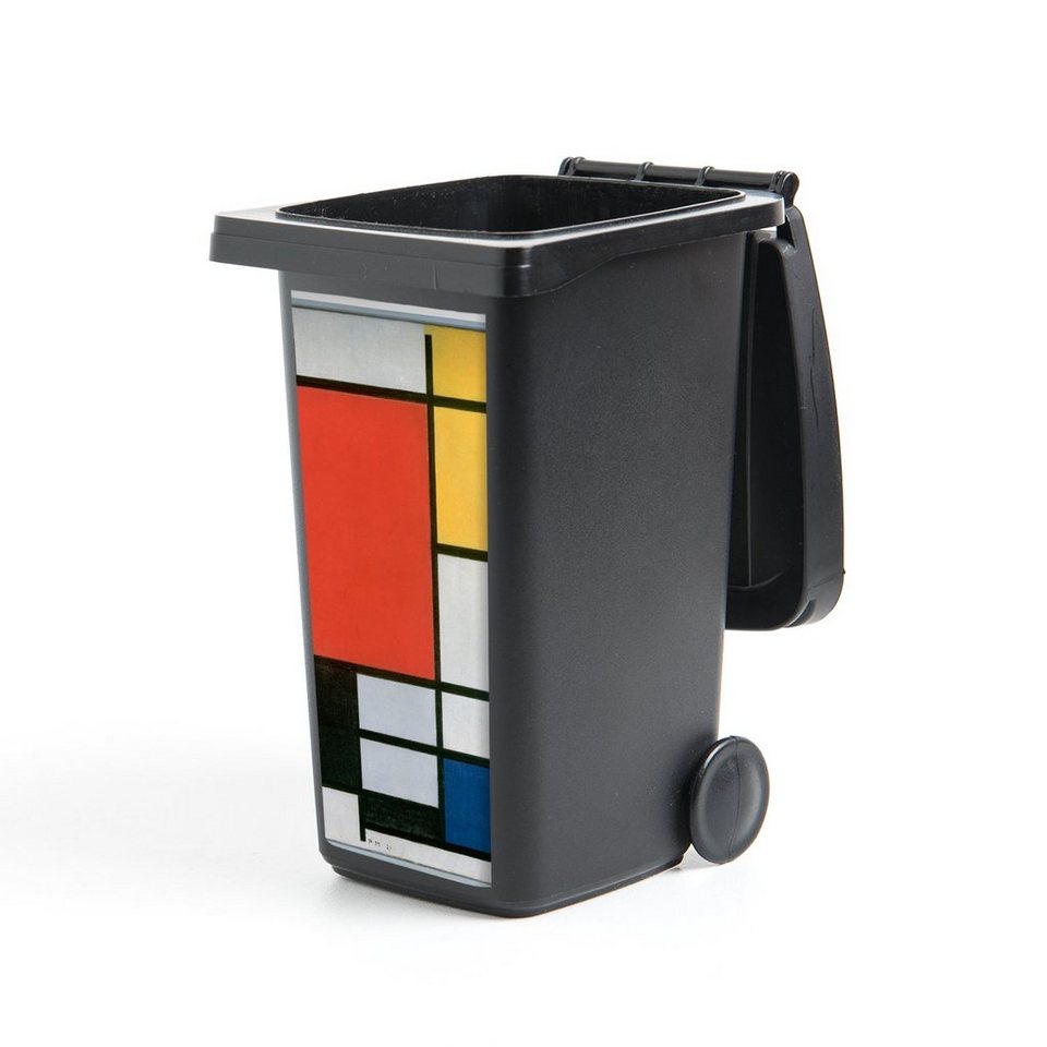 Muchowow Wandsticker Komposition 2 In Rot Blau Und Gelb Piet Mondrian