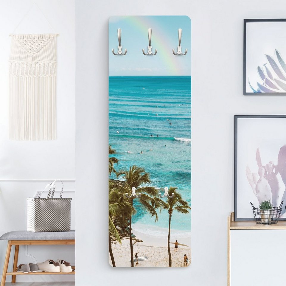 Bilderdepot24 Garderobenpaneel Türkis Natur Sport Strand Meer