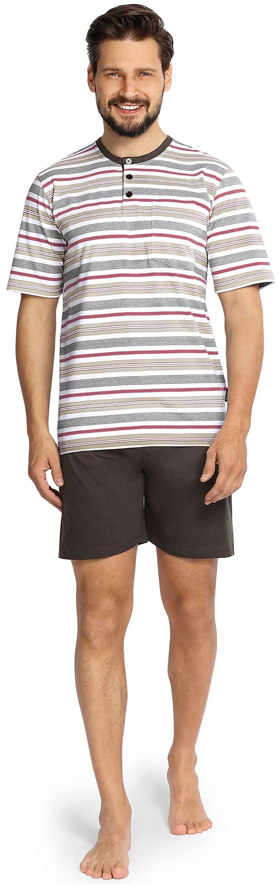 Comte Shorty Casual Set 2 Tlg 2 Teilig Herren Schlafanzug Pyjama