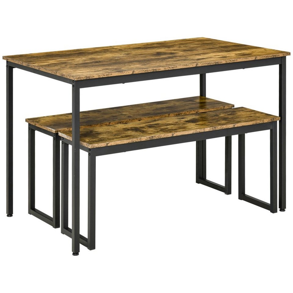Homcom Essgruppe Essgruppe Set 3 Tlg 2 Stühle 1 Tisch Tisch Mit