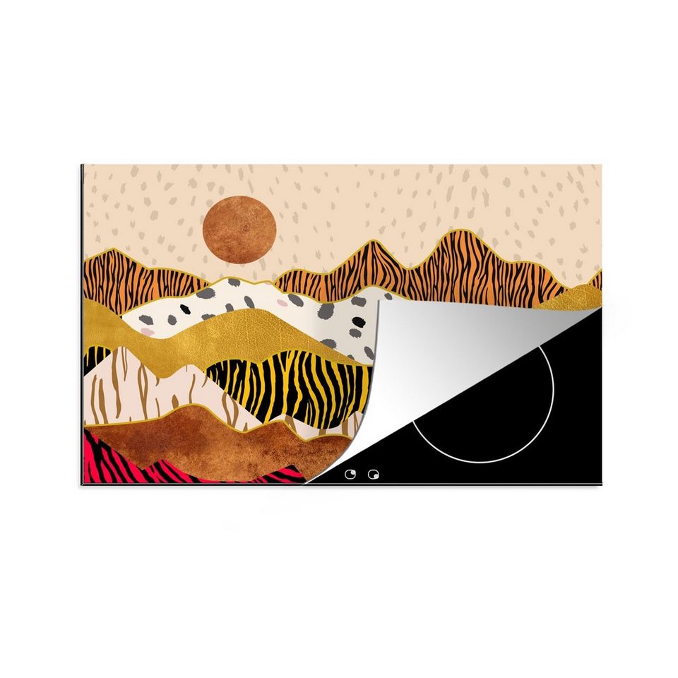 Muchowow Herdblende Abdeckplatte Tiger Druck Pastell Gold Druck