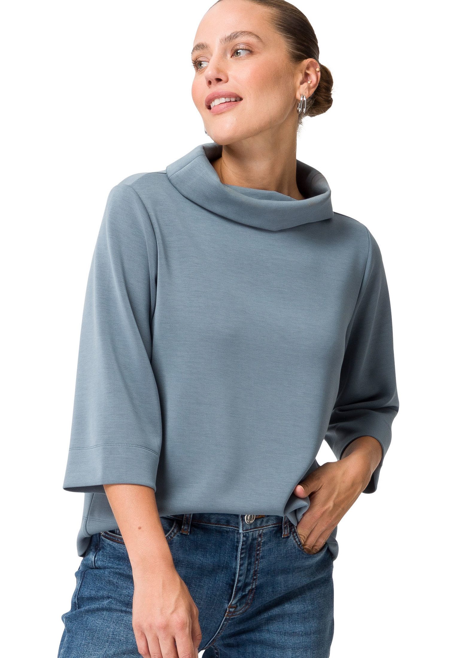 Zero Sweatshirt zero Sweatshirt aus softem Modal Mix Plain/ohne Details