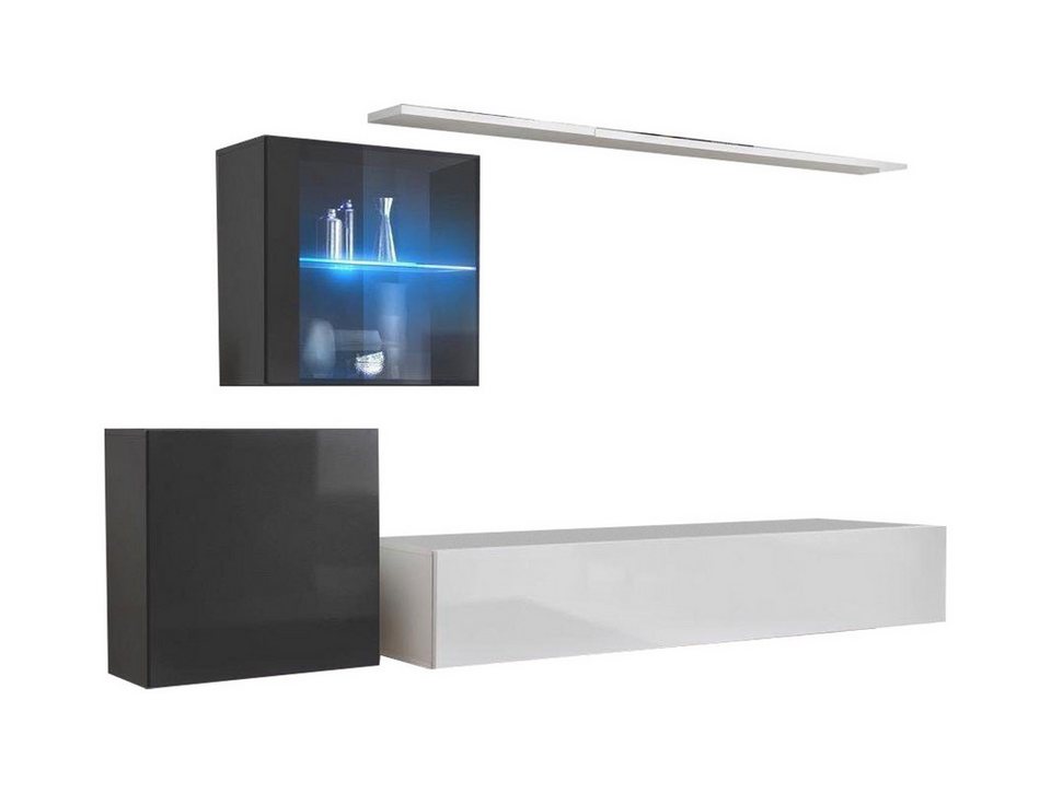 Jvmoebel Wohnzimmer Set Luxus Set Modern Wohnwand Wohnzimmermöbel Wand