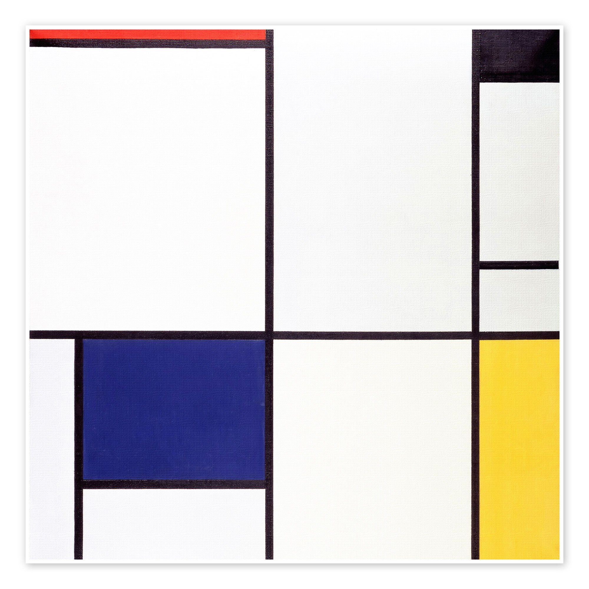 Posterlounge Poster Piet Mondrian Tableau I Komposition Wohnzimmer