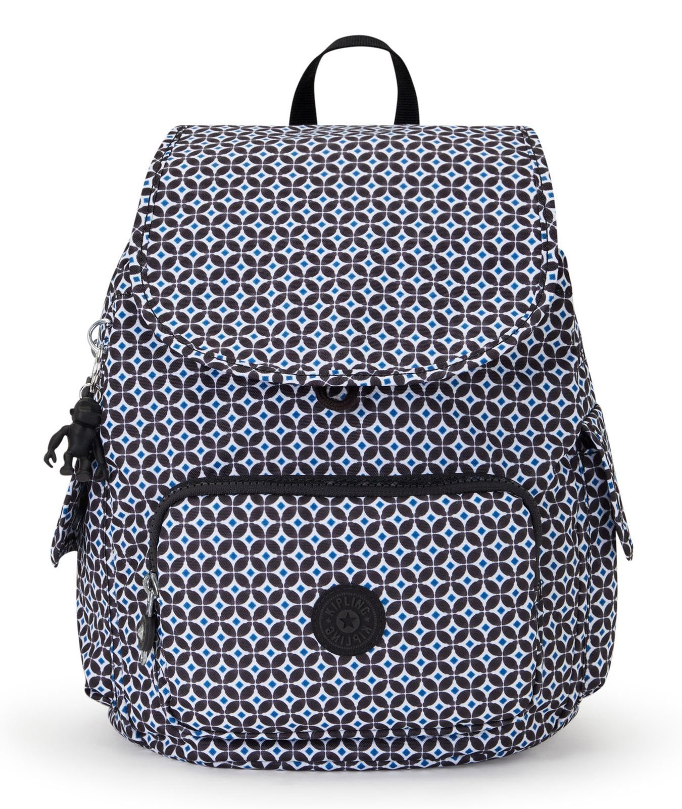 KIPLING Rucksack CITY PACK S, Blacklish Tile, mit Magnetverschluss, für Freizeit und Büro