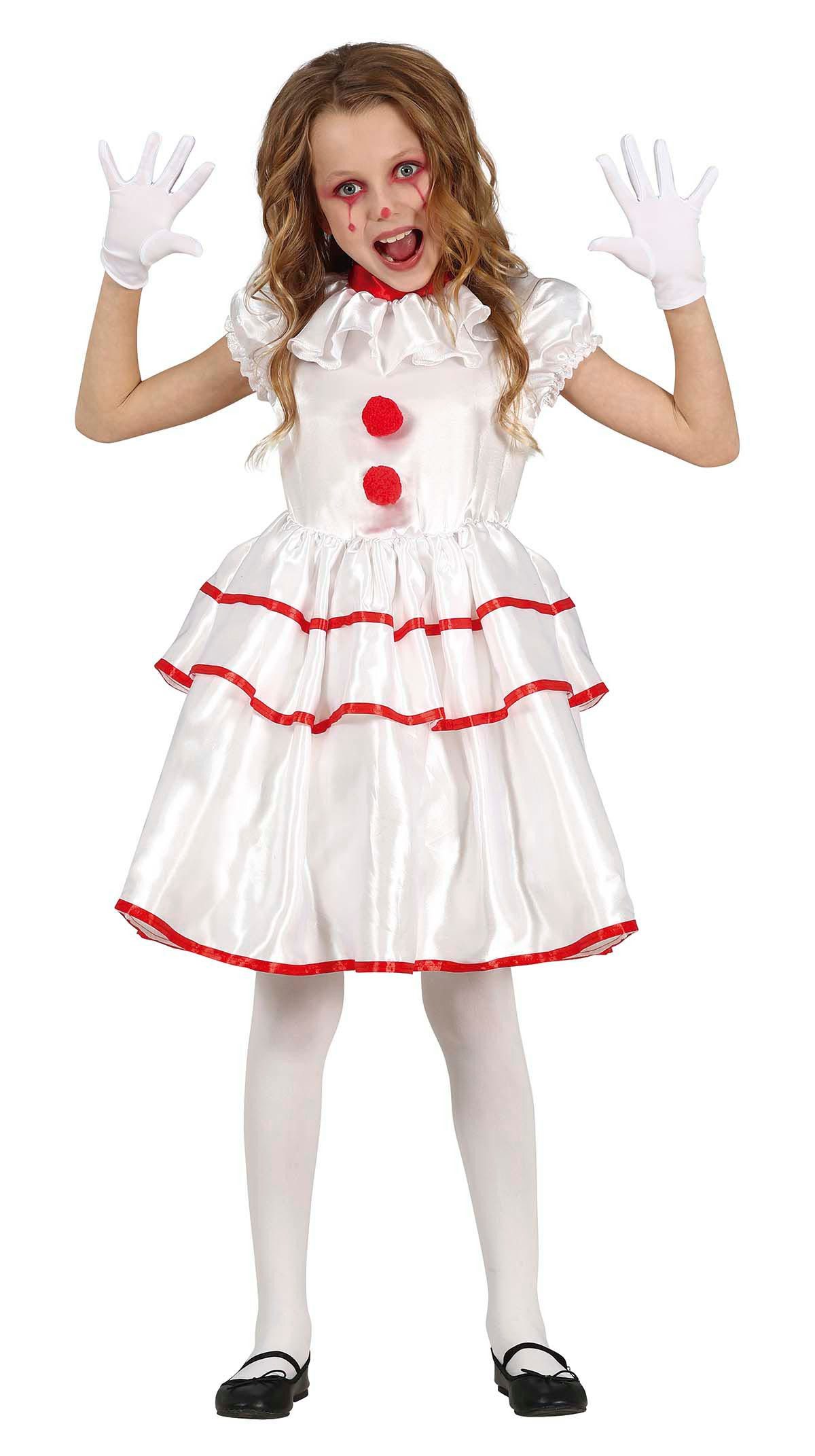 Fiestas Guirca Kostüm, weißes Clown Kinder Halloween Kostüm