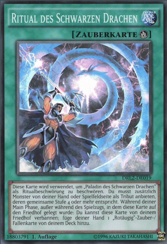 Recollectibles Sammelkarte Yugioh Ritual Des Schwarzen Drachen Yu Gi